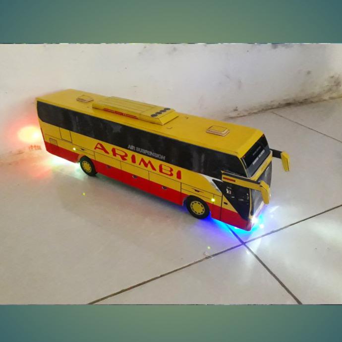 Jual MINIATUR BUS MINIATUR BIS ARIMBI FULL LAMPU LED | Shopee Indonesia