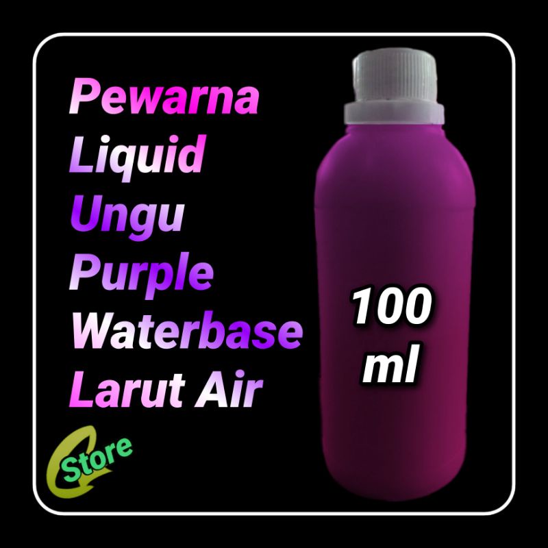 Jual Pewarna Ungu Purple 100 gr Liquid Waterbase Larut Air | Shopee ...