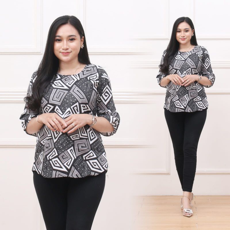 Jual Batik Kopelan Batik Seragam Blouse Modern Resepsi Pernikahan Murah ...