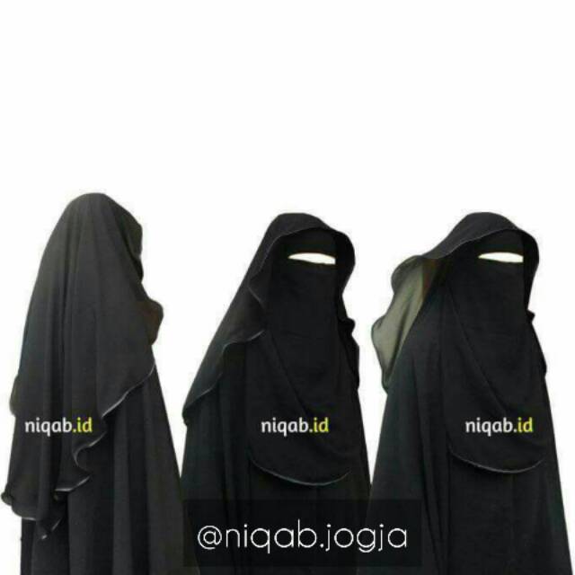 Jual Niqab/cadar Butterfly Hitam Sifon Arab Jet Black (niqab.id ...