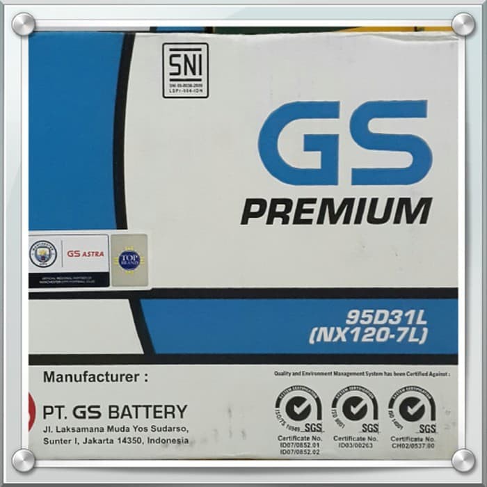 Jual Aki Accu Basah Mobil GS Premium Astra 95D31L NX120-7L 12V-80AH Asli | Shopee Indonesia