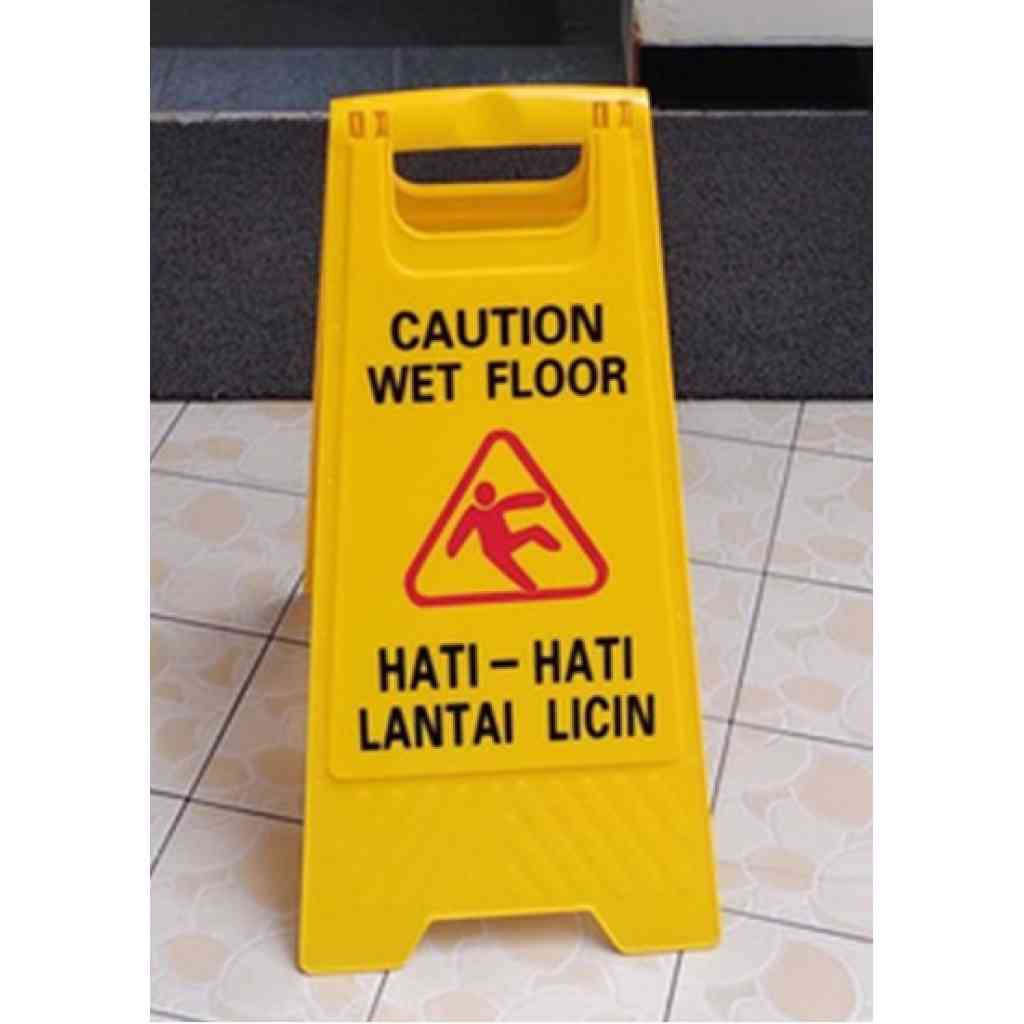 Jual Obral Papan Warning Sign Wet Floor Sign Peringatan Lantai Basah ...