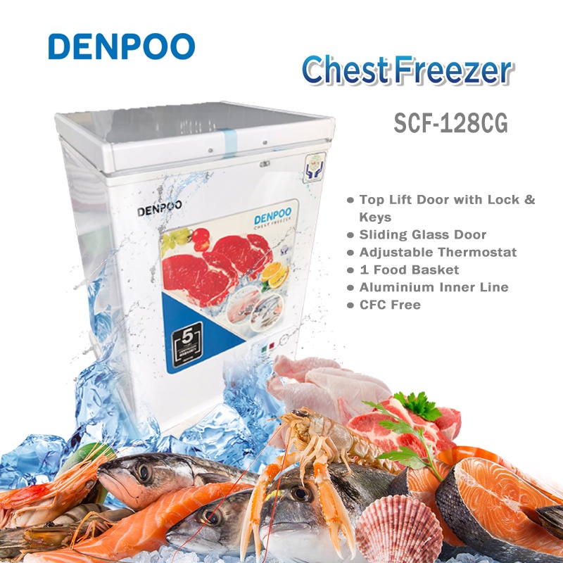 Jual Denpoo Chest Freezer 108L SCF-128CG | Chest Freezer Denpoo With ...