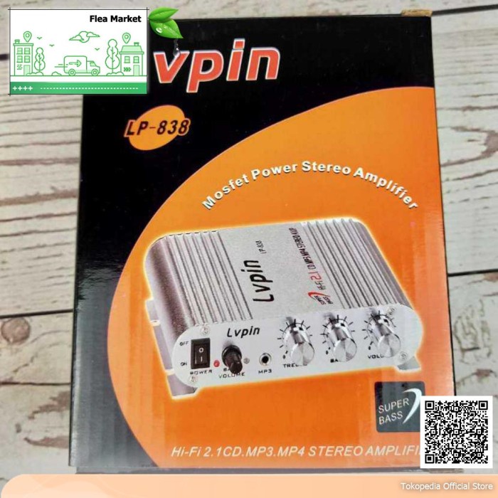 Jual Jual Lvpin Mini Hifi Stereo Amplifier Treble Bass Booster 12V 20W - Lp-838 Bagus | Shopee ...