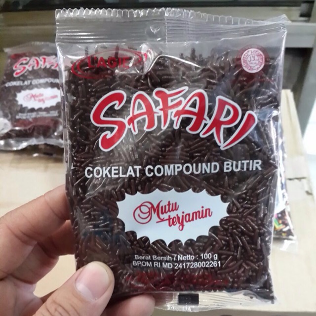 Jual Coklat Meses Merk Safari 100gr ada 2 Rasa (Coklat dan Warna ...