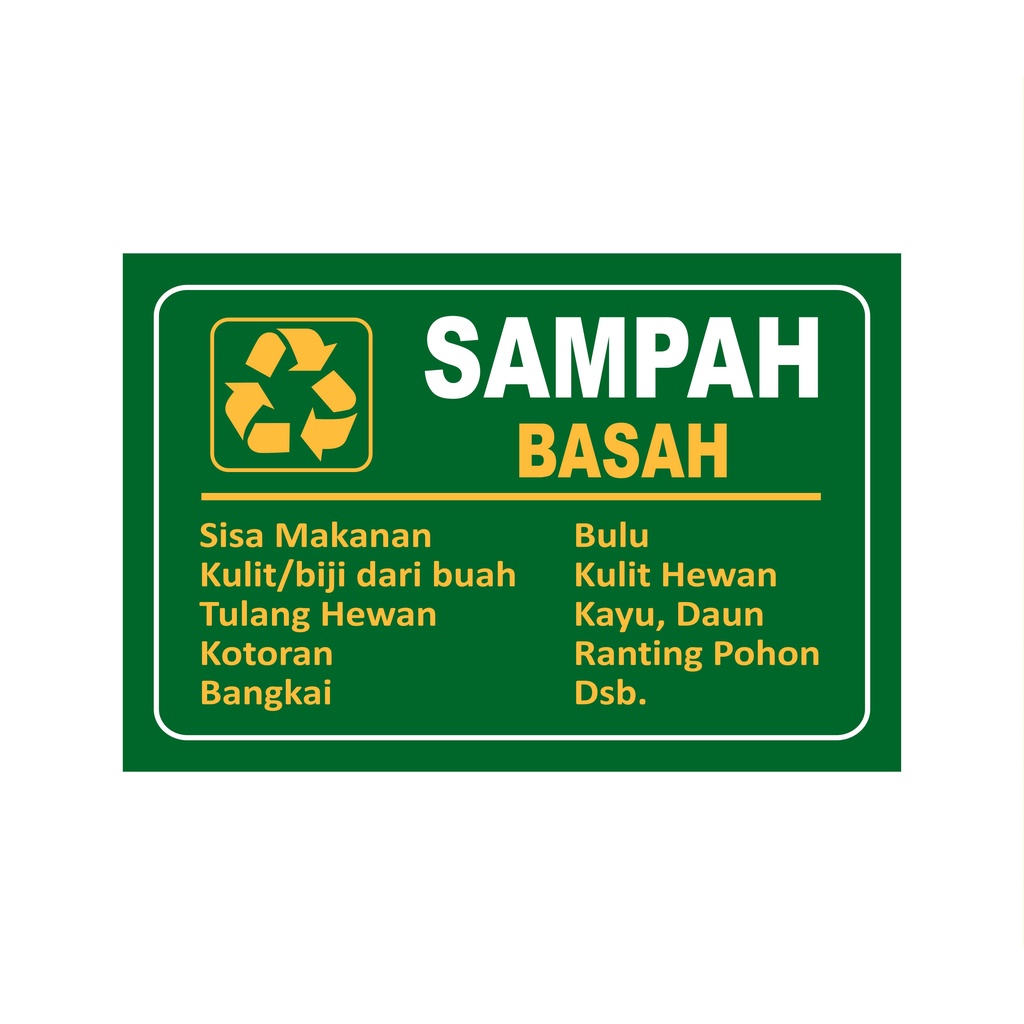 Jual Stiker Sign rambuK3 safety SAMPAH BASAH DAN SAMPAH KERING UK ...