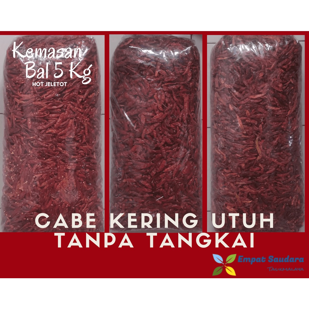 Jual CABE PEDAS KERING TANPA TANGKAI KEMASAN 5 KG | Shopee Indonesia