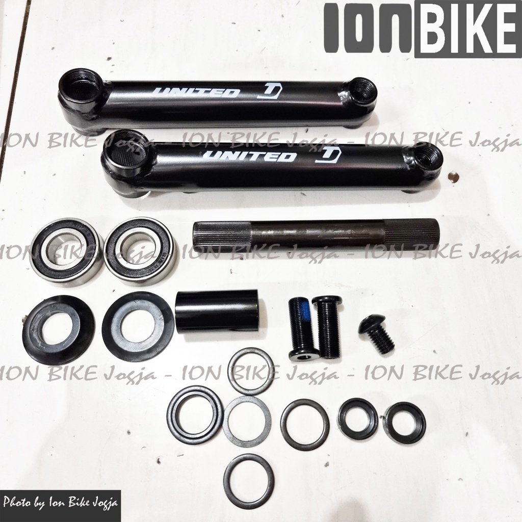 Jual Crank Set Sepeda BMX United BB Mid Lengkap Crankset Bearing 41mm ...