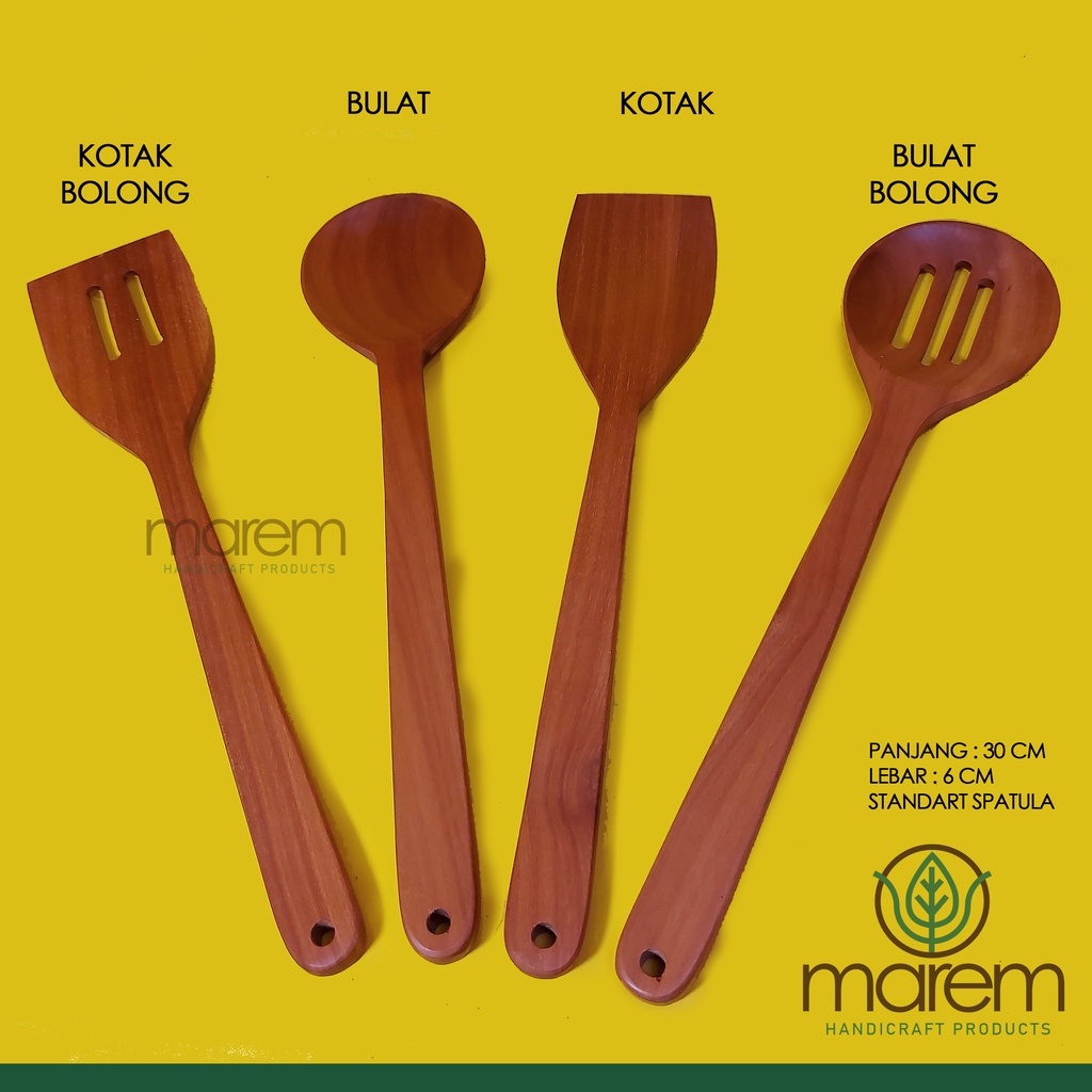 Jual SPATULA KAYU | SPATULA KAYU SET | SUTIL KAYU | SEROK KAYU SAWO ...