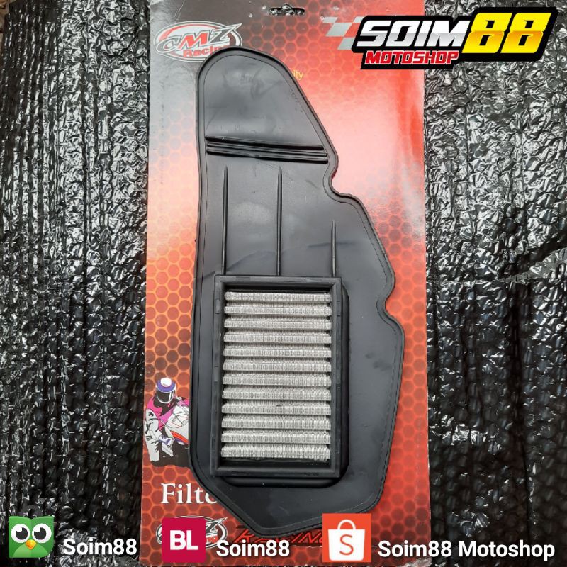 Jual Filter Udara Stainless Vario 125/150/ PCX CBU Combiz Racing ...