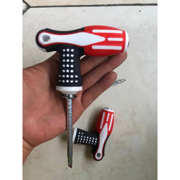 Jual Obeng T amerika USA bolak balik Plus Minus 2 in 1 | Shopee Indonesia