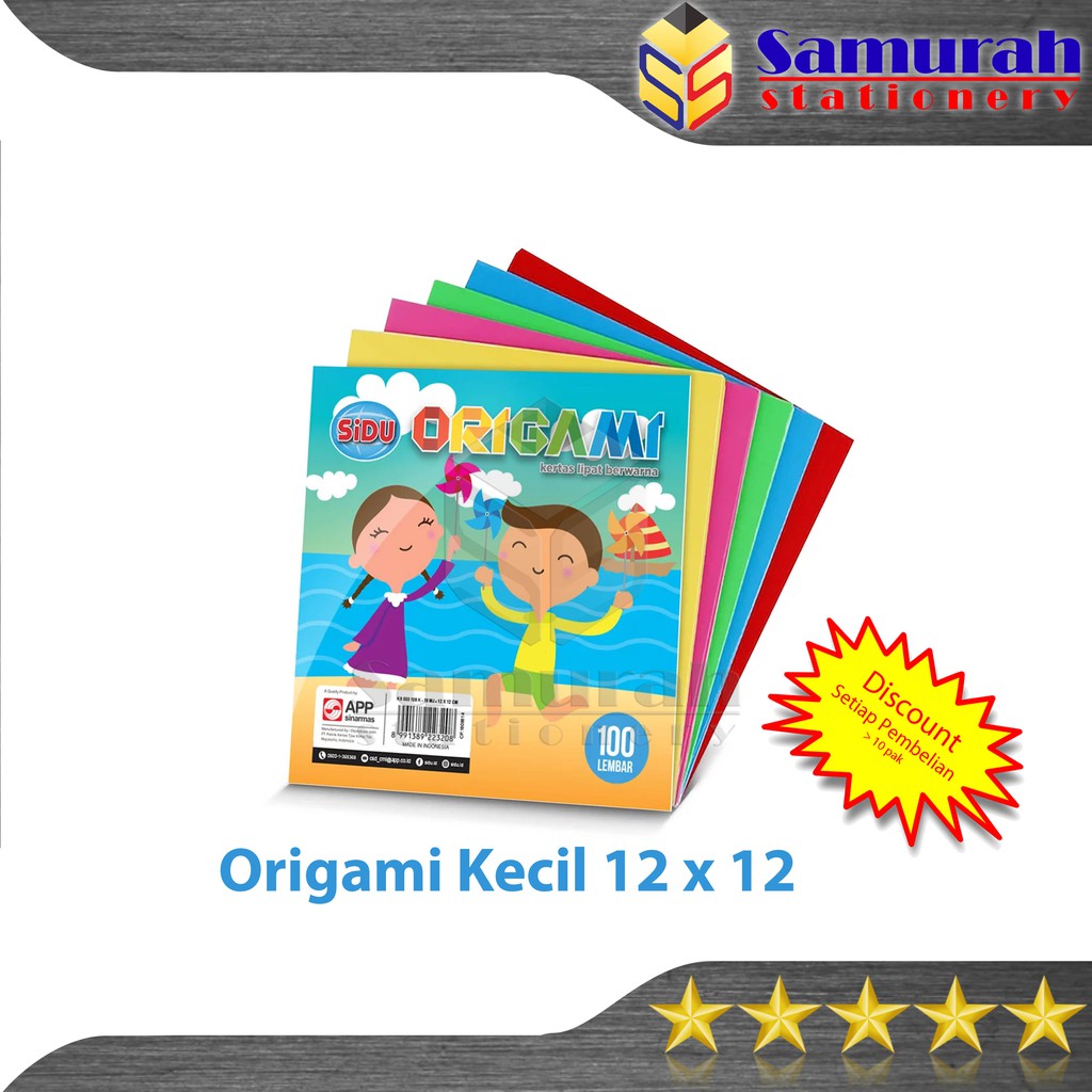 Jual Kertas Origami Kecil isi 100 Lembar Sidu / Kertas Lipat TK Kecil ...