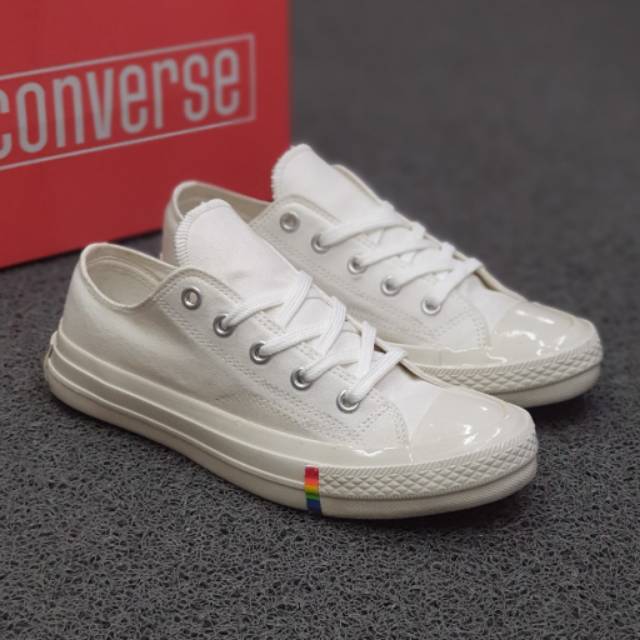 Jual OBRAL SEPATU CONVERSE 70S LOW RAINBOW TRIPLE WHITE SOL GLOSSY 37 ...