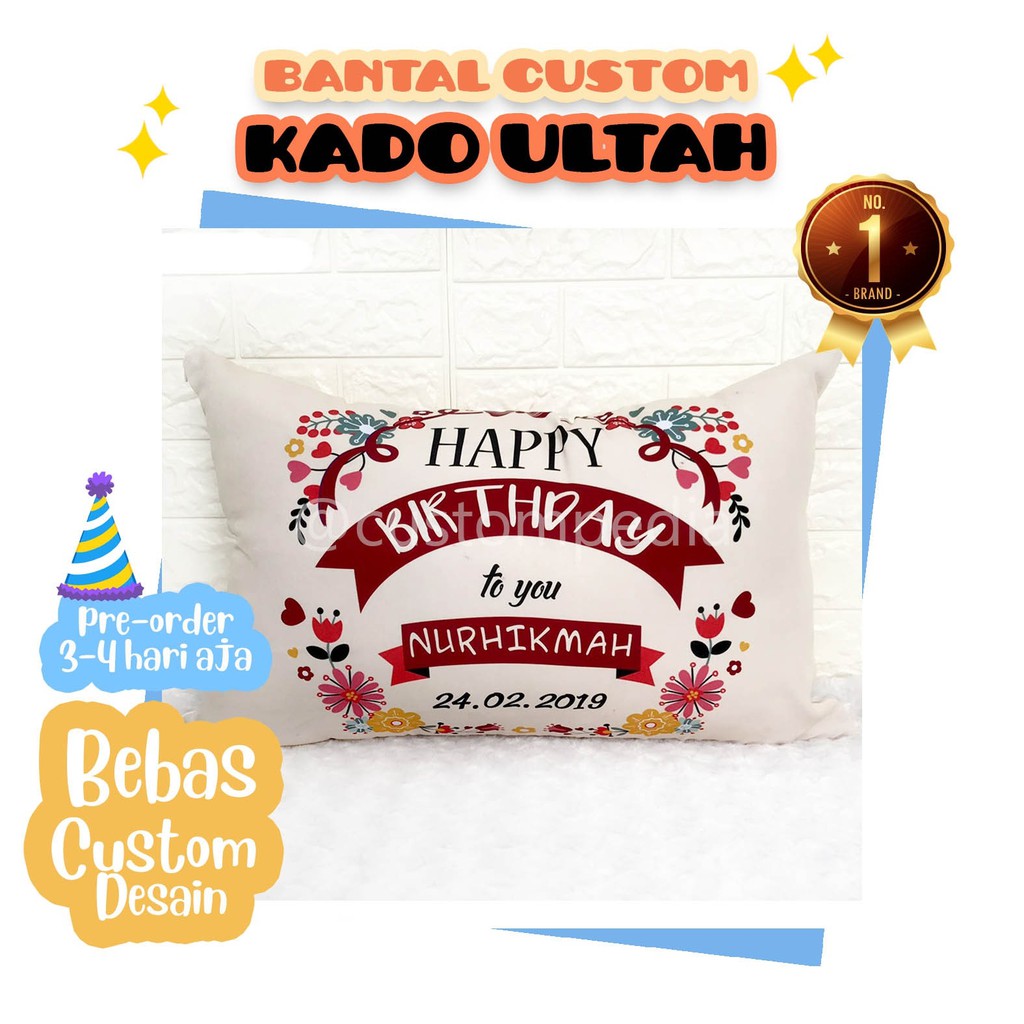 Jual BANTAL CUSTOM / KADO UNIK / HADIAH WISUDA ULANGTAHUN WEDDING ...