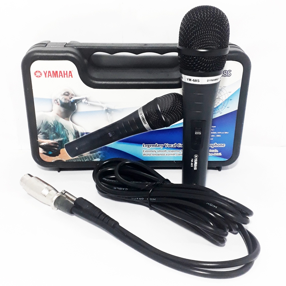 Jual Yamaha Mic Karaoke Kabel YM-68S Microphone Vocal Profesional Suara ...