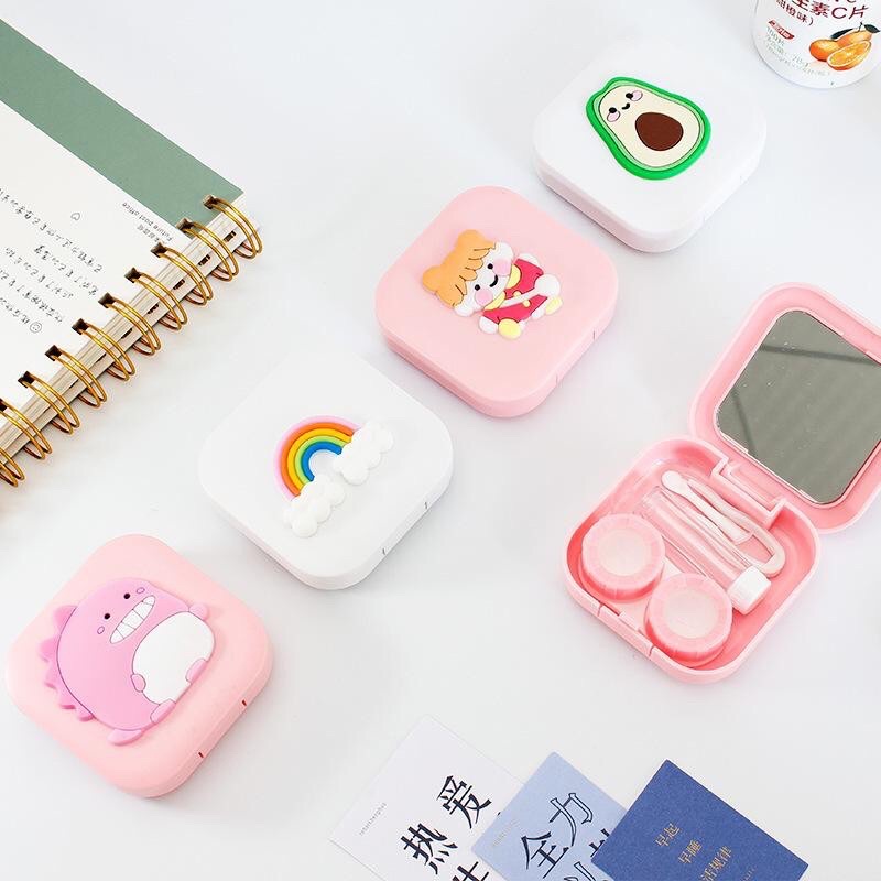 Jual Kotak Peralatan Lensa Mata / Softlens Set Karakter dengan Cermin ...