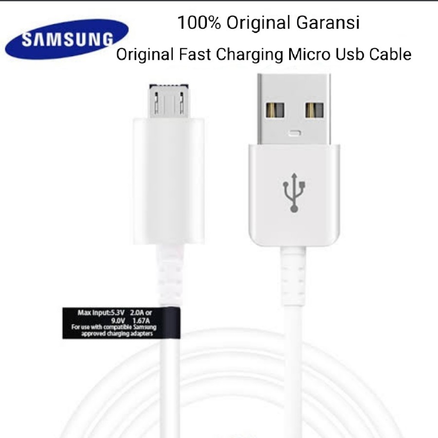 Jual Kabel data samsung Micro Usb Cable Fast Charging Original | Shopee ...