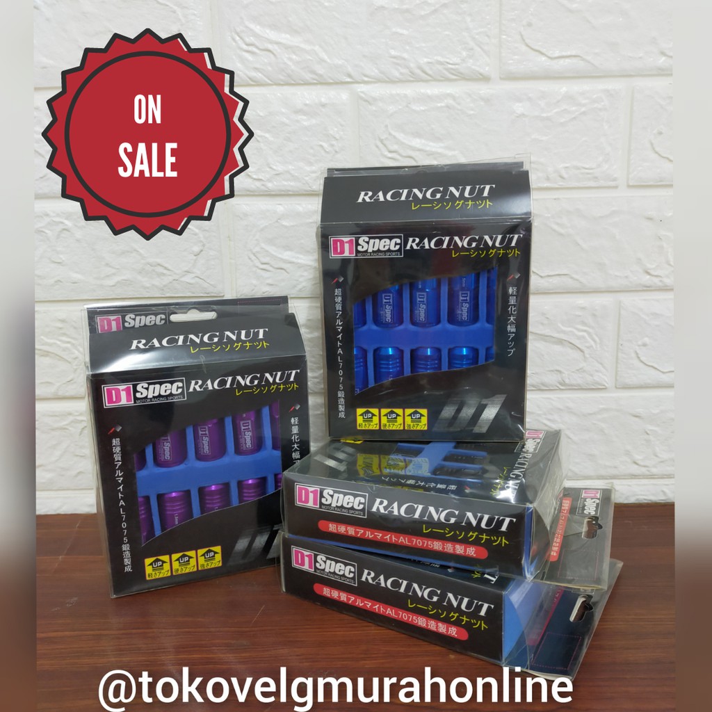 Jual BAUT MUR RACING BESI Lugnut D1 Spec uk.1,25 UKURAN 1.25 BESI KUAT ...
