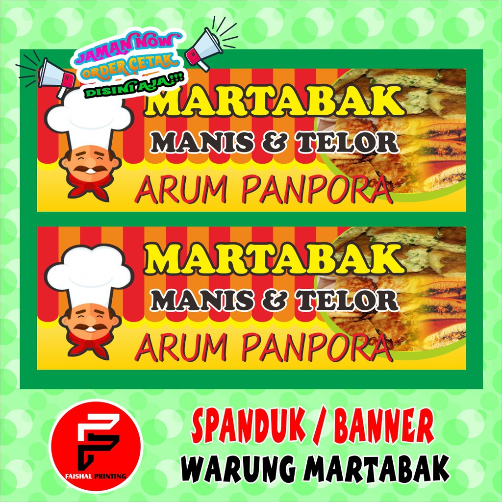 Jual Spanduk/ banner/ Backdrop Toko Warung Kedai Martabak Ukuran 3 x 1 ...