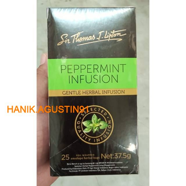 Jual Premium Tea Sir Thomas Lipton Peppermint Infusion 37gr / Teh Celup ...