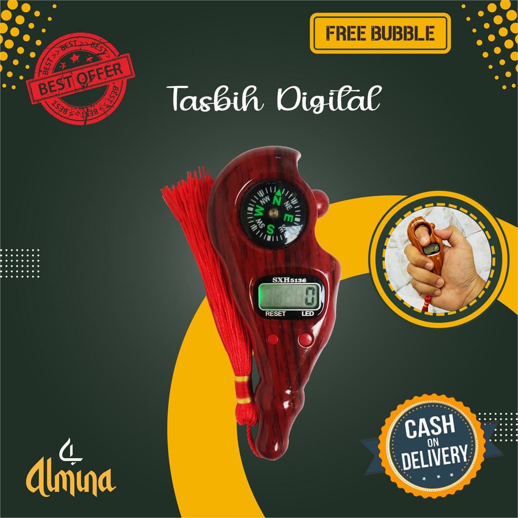 Jual ALMINA Tasbih Muslim Digital Tasbih Digital Alat Dzikir Muslim ...