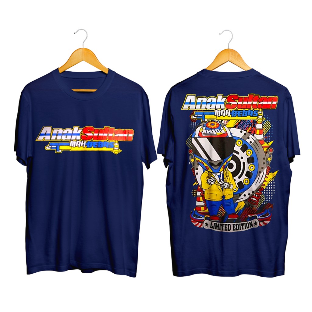 Jual Kaos Anak Sultan Mah Bebas Navy / T-shirt Thailook Style Racing \ Atasan Distro Pria ...