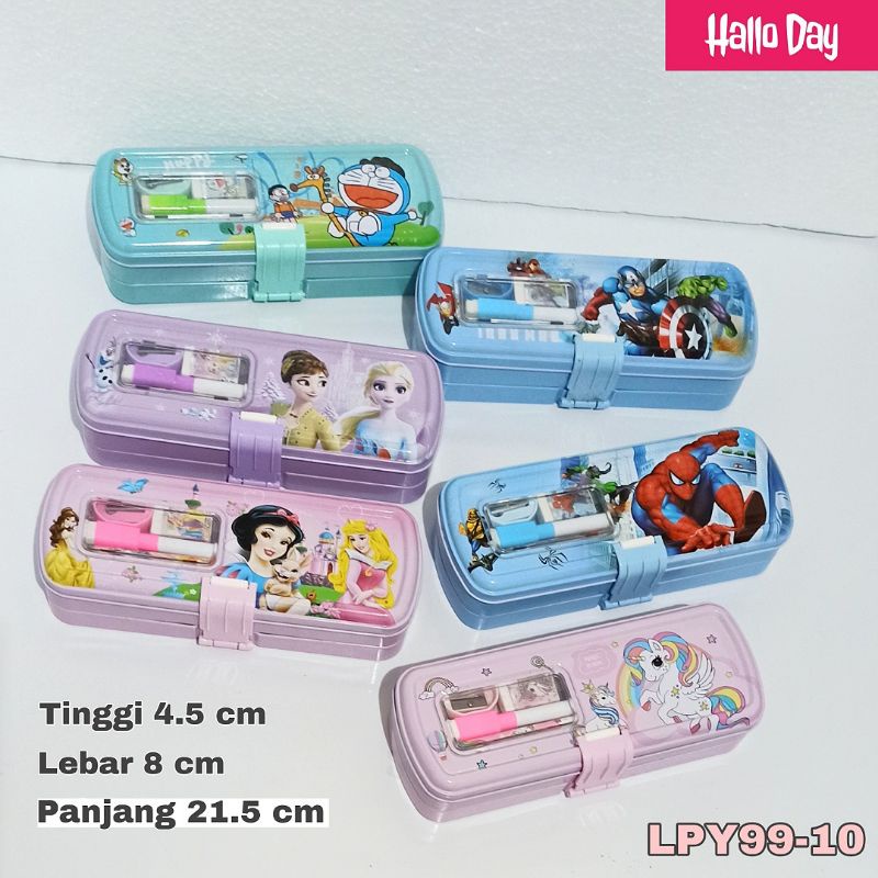 Jual HD Kotak Pensil Kaleng Set 2 Susun/Kotak Pensil/Pencil Case/School ...