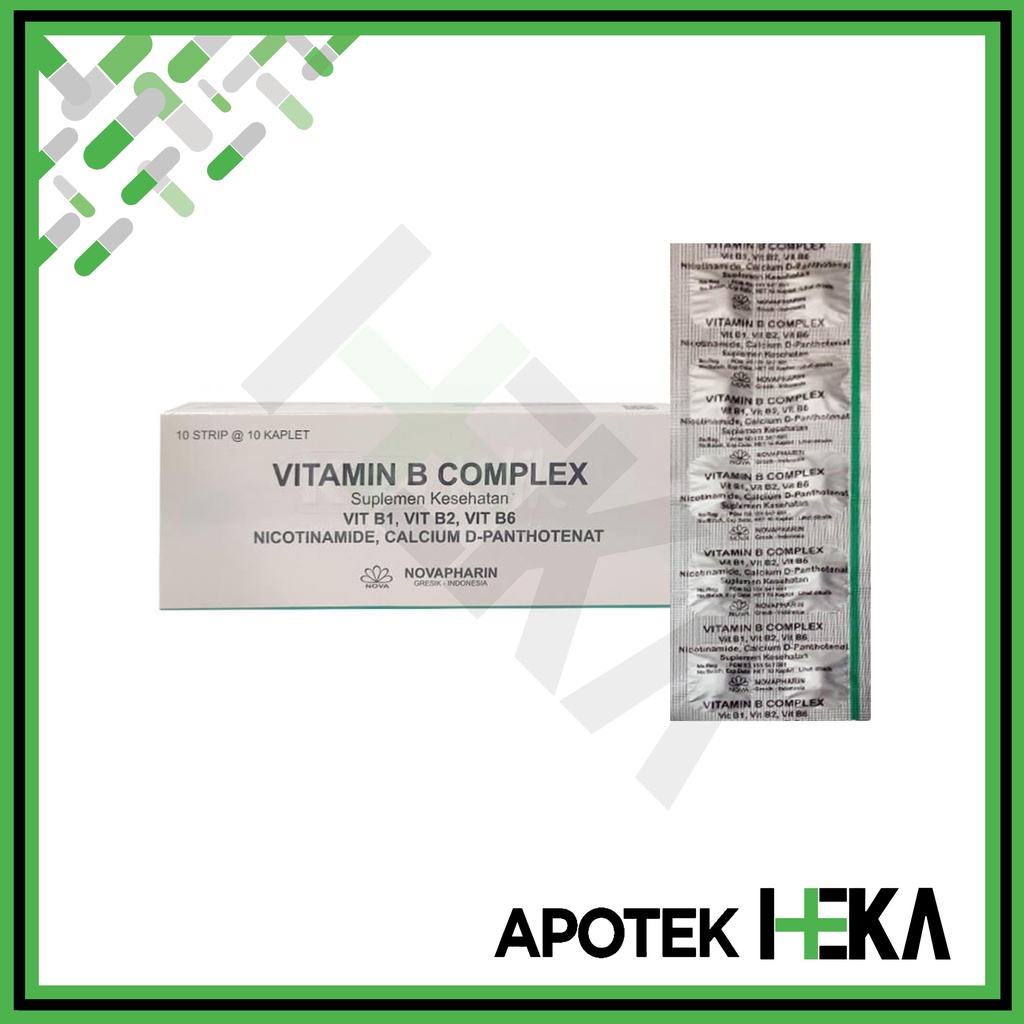 Jual Vitamin B Complex Novapharin Box isi 10x10 Tablet | Shopee Indonesia