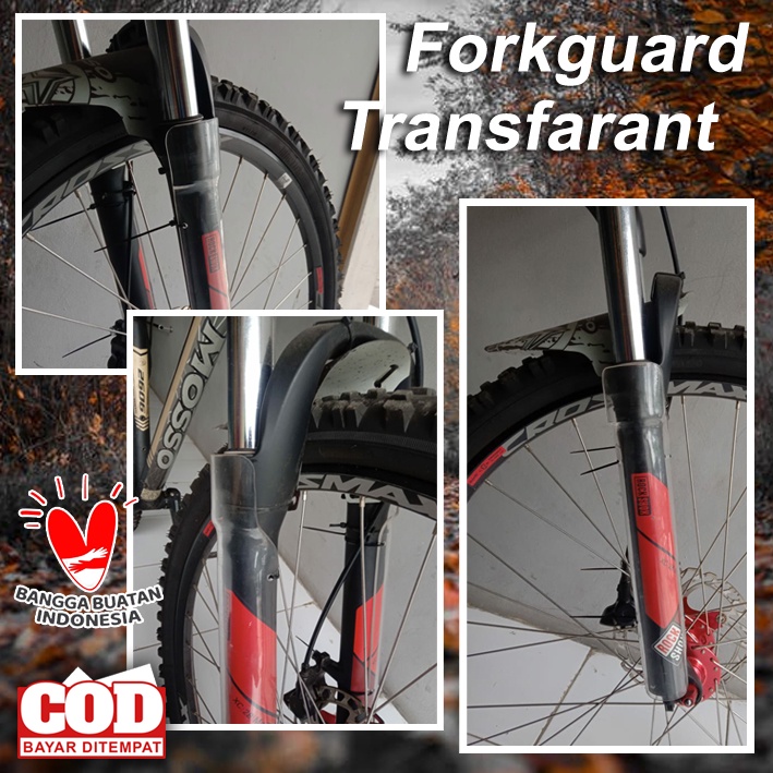 Jual Fork Guard Transparant / Pelindung Fork, Sock MTB Transparent / Forkguard Akrilik Bening ...