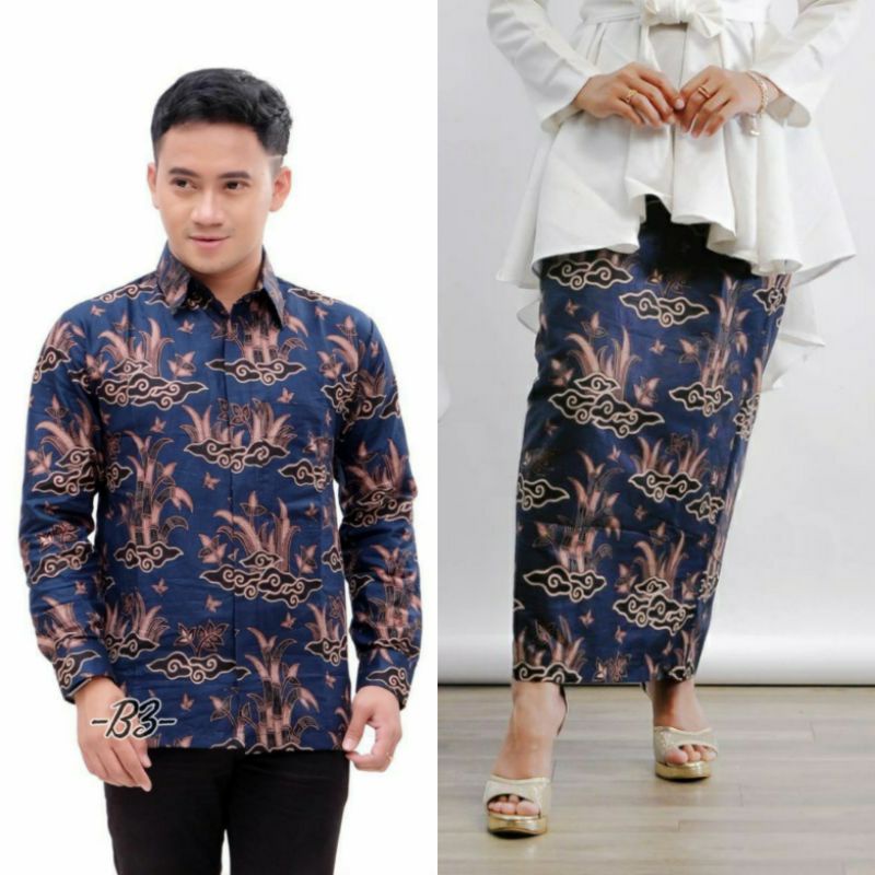 Jual PROMO !!! Couple kemeja batik pria dan rok span bawahan kebaya ...