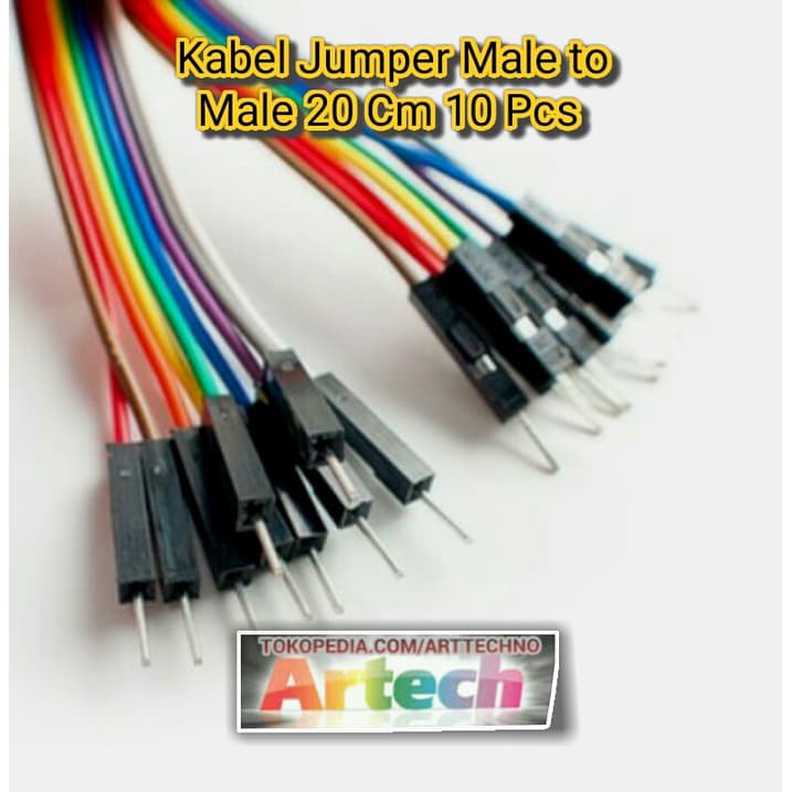 Jual Kabel Jumper Male To Male 20 Cm 10 Pcs Arduino uno Mega Raspberry ...