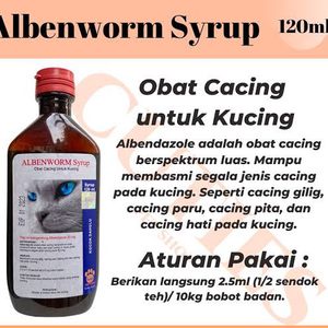 Jual ALBENWORM ALBEN WORM 1 BOTOL SIRUP SYRUP 120 ML OBAT SAKIT CACING ...