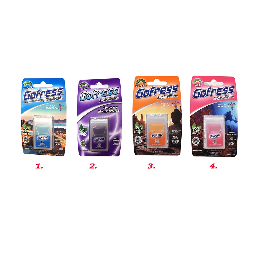 Jual Gofress Peppermint 24strips Dengan Xylitol Permen Kertas Lembaran ...