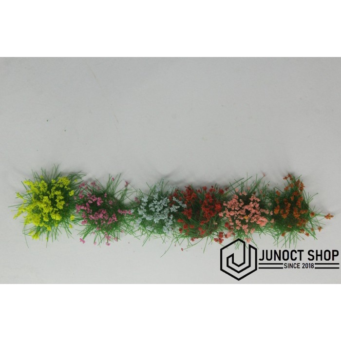 Jual diecast-track-bangunan- maket rumput bunga kecil hijau tua ...