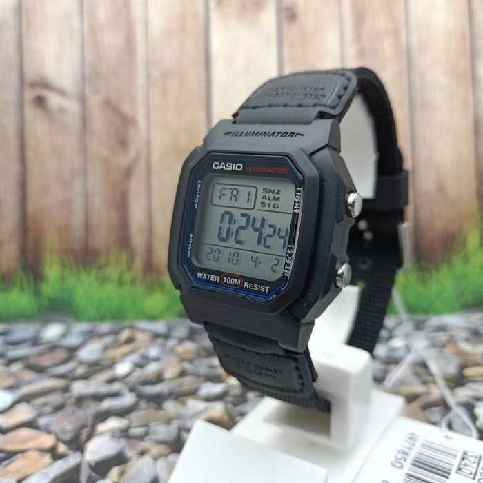 Jual COD Jam Tangan Pria CASIO Digital Kanvas Hitam W-800H-1A W-800HG Custom Original KEREN KADO ...