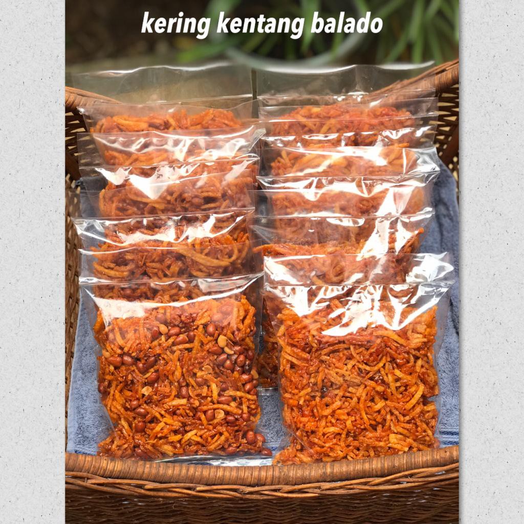 Jual KERING KENTANG BALADO HALAL, KEMASAN PLASTIK, KENTANG TERI ...