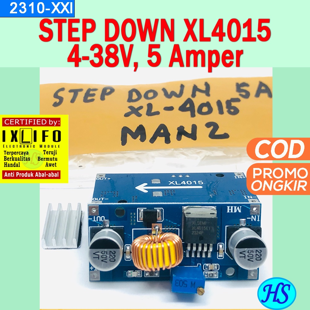 Jual Step Down 5A XL4015 DC-DC Adjustable Module Buck Converter 75W | Shopee Indonesia