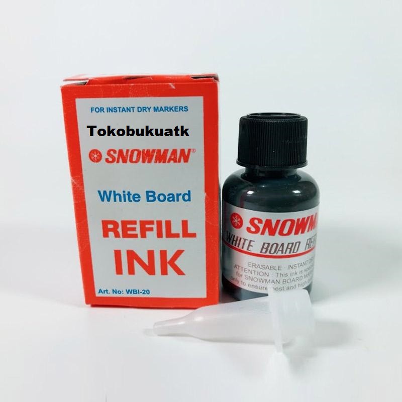 Jual Tinta Snowman White Board Marking Ink- Refill Tinta Spidol Snowman ...