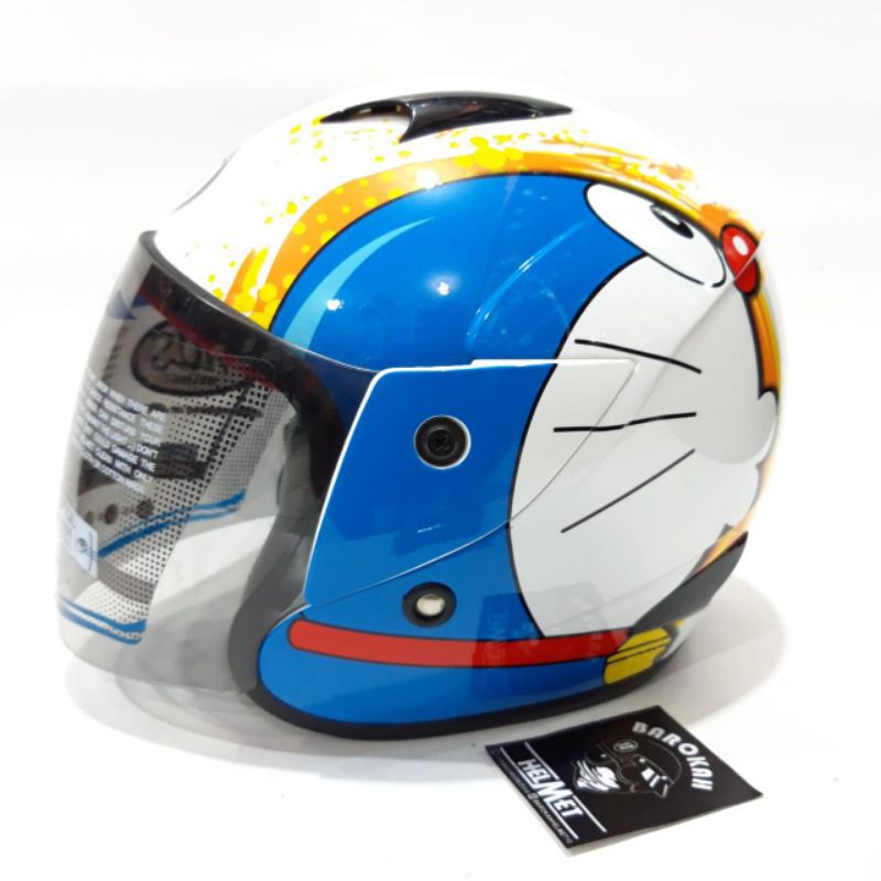 Jual Helm anak mds R3 junior doraemon D face putih biru | Shopee Indonesia