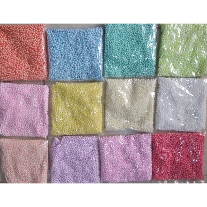 Jual butiran styrofoam warna warni berat 5 gram ukuran 14x14cm | Shopee ...