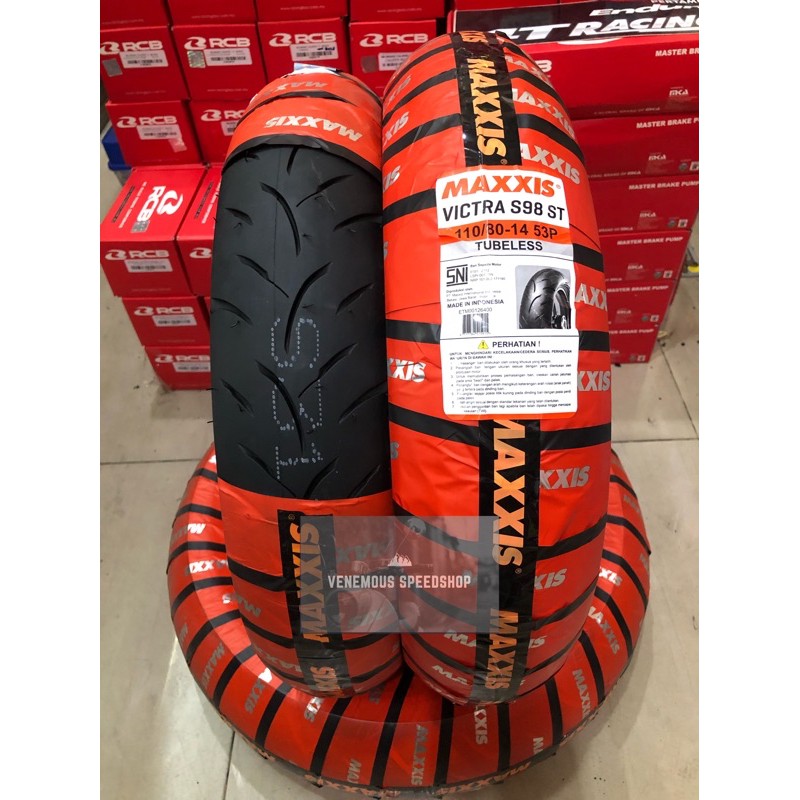 Jual Ban Maxxis Victra S98 ST Ukuran 110/80-14 (Tubeless) | Shopee ...
