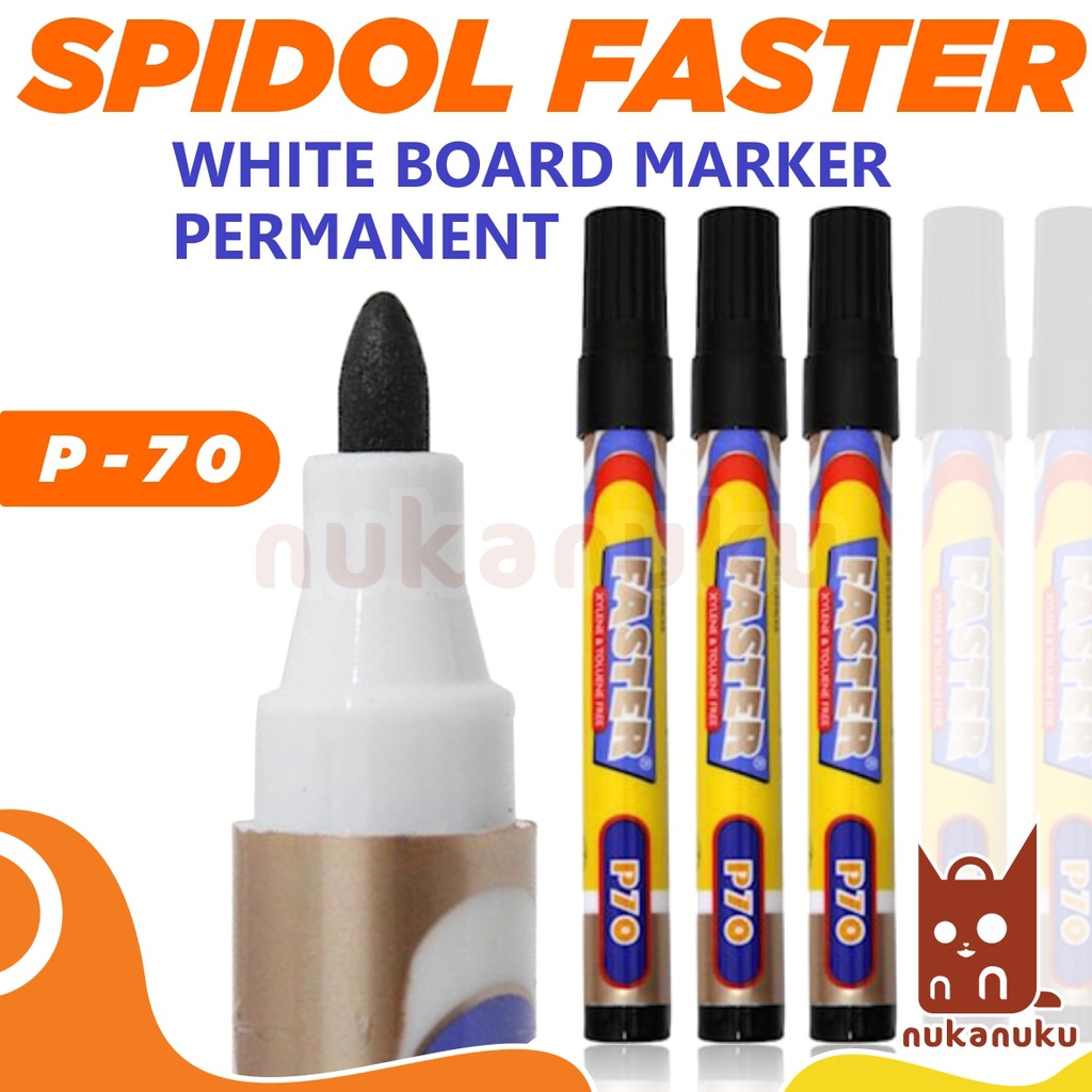 Jual NUKANUKU Spidol Permanent Faster P-70 / Spidol White Board ...