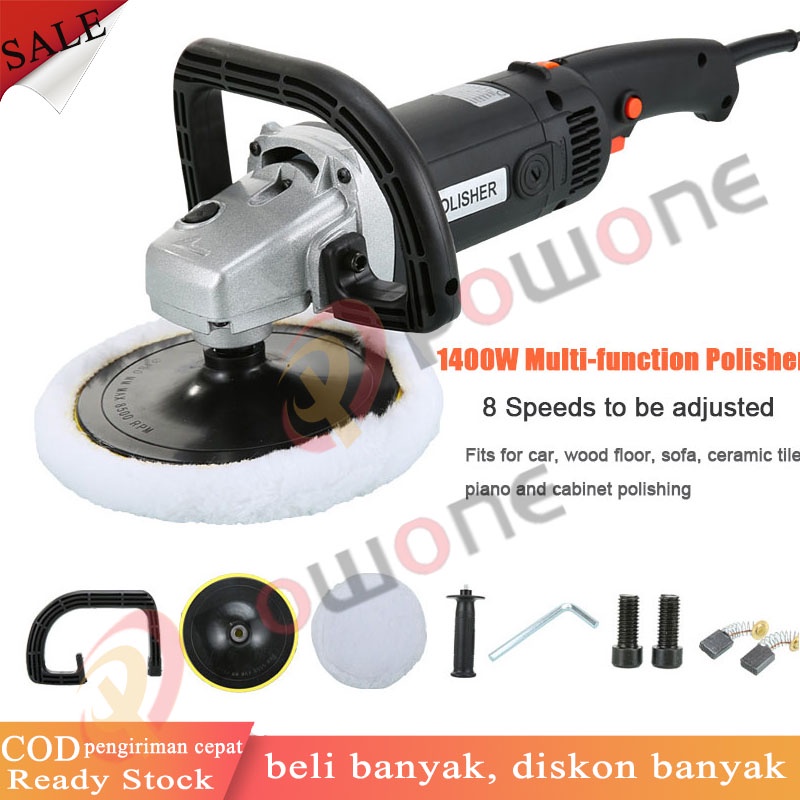 Jual POWONE Angle Polisher 7 Inch Alat Poles Kaca Mobil Motor Car Mesin ...