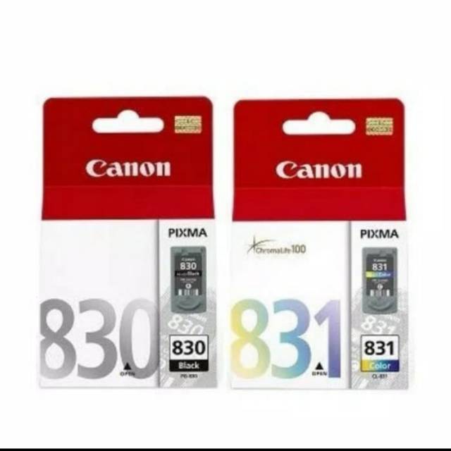 Jual Tinta canon 830 black + canon 831 color original 1set for iP1880 ...
