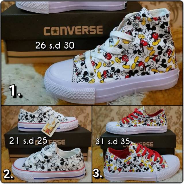 Jual SEPATU CONVERSE ANAK KARAKTER MICKEY MOUSE PREMIUM QUALITY ...