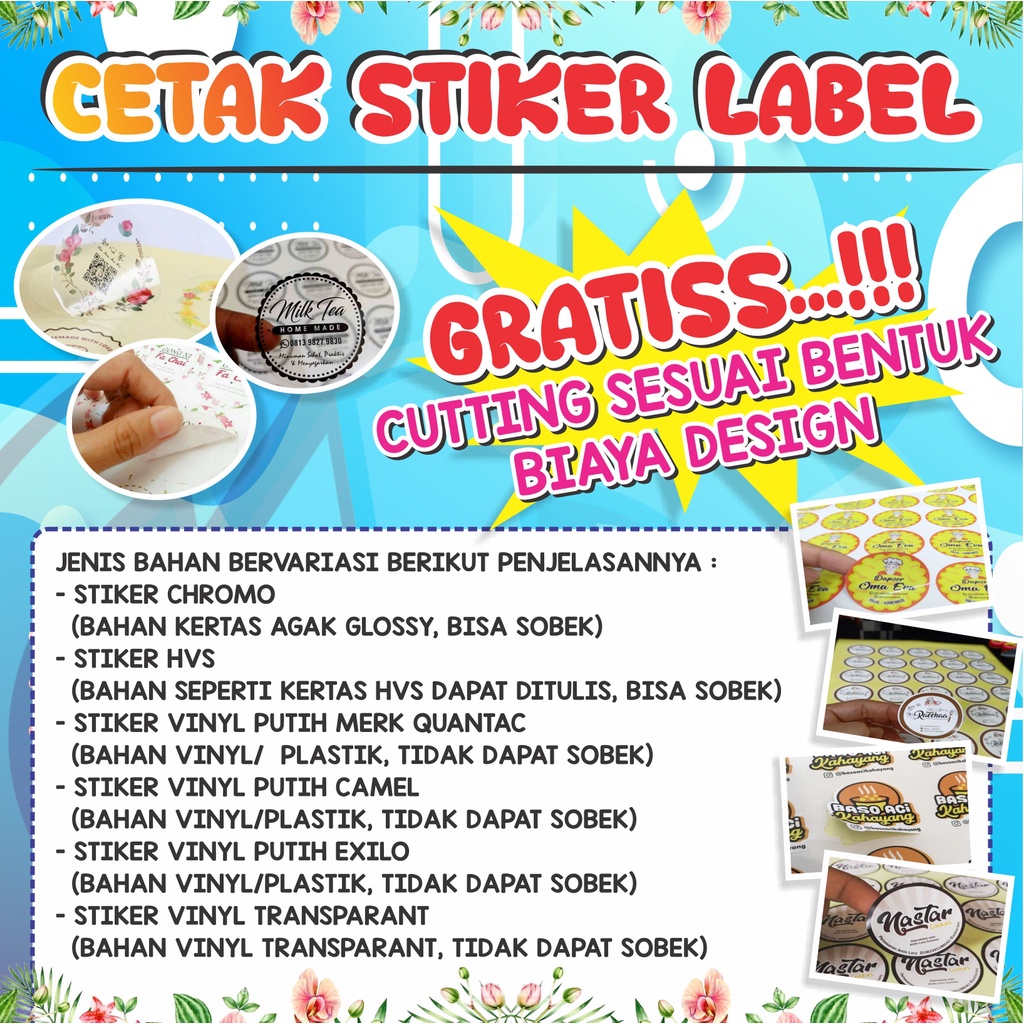 Jual CETAK STIKER LABEL FULL COLLOUR | Shopee Indonesia
