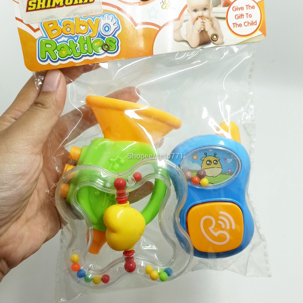 Jual Baby Play Set Mainan Bayi Kincringan / Kencrengan Pegangan Gigitan ...