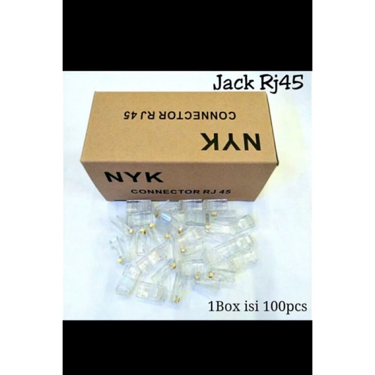 Jual RJ45 / RG45 NYK CAT5 isi 100Merek NYKHIGH Quality 8pin Tembaga Isi ...