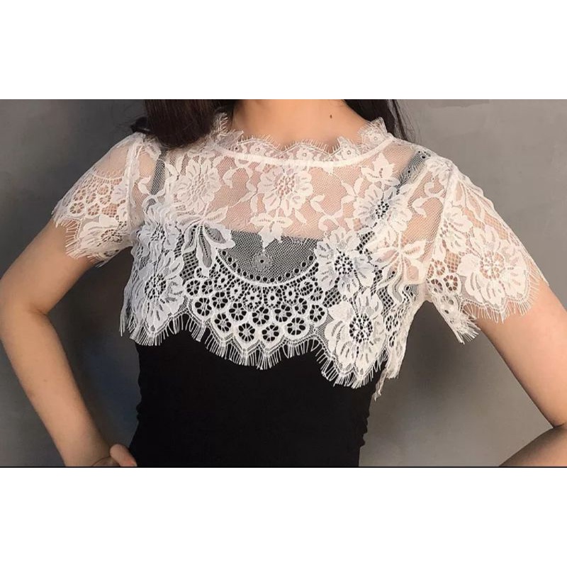 Jual KERAH PENUTUP LEHER RUFF MINI / LACE RENDA GAUN PREMIUM | Shopee ...