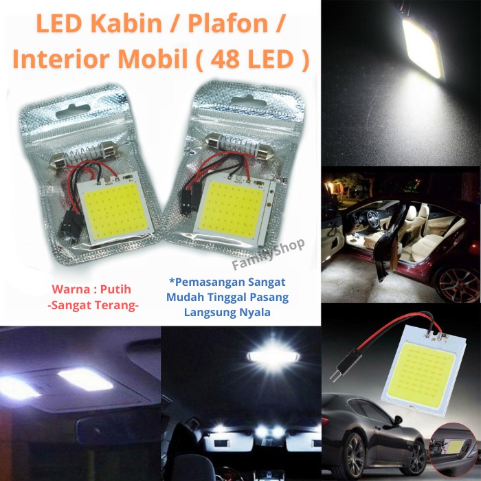 Jual Lampu Plafon Mobil / Kabin Mobil - 48 LED Panel - Feston - Putih ...